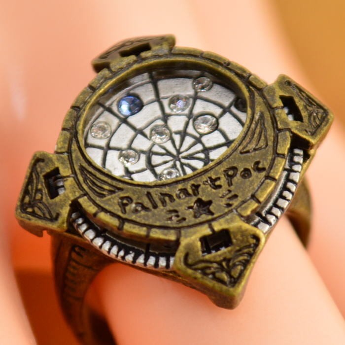 PalnartPoc Star Chart Ring Brass Gold Antique Finish Free Size 11 Used ...