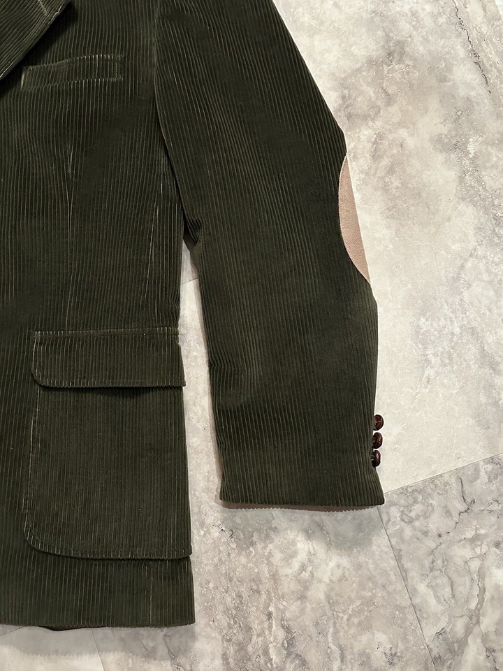 Vintage Orvis Corduroy Blazer Mens 44L Green Elbow Patches USA Sport ...