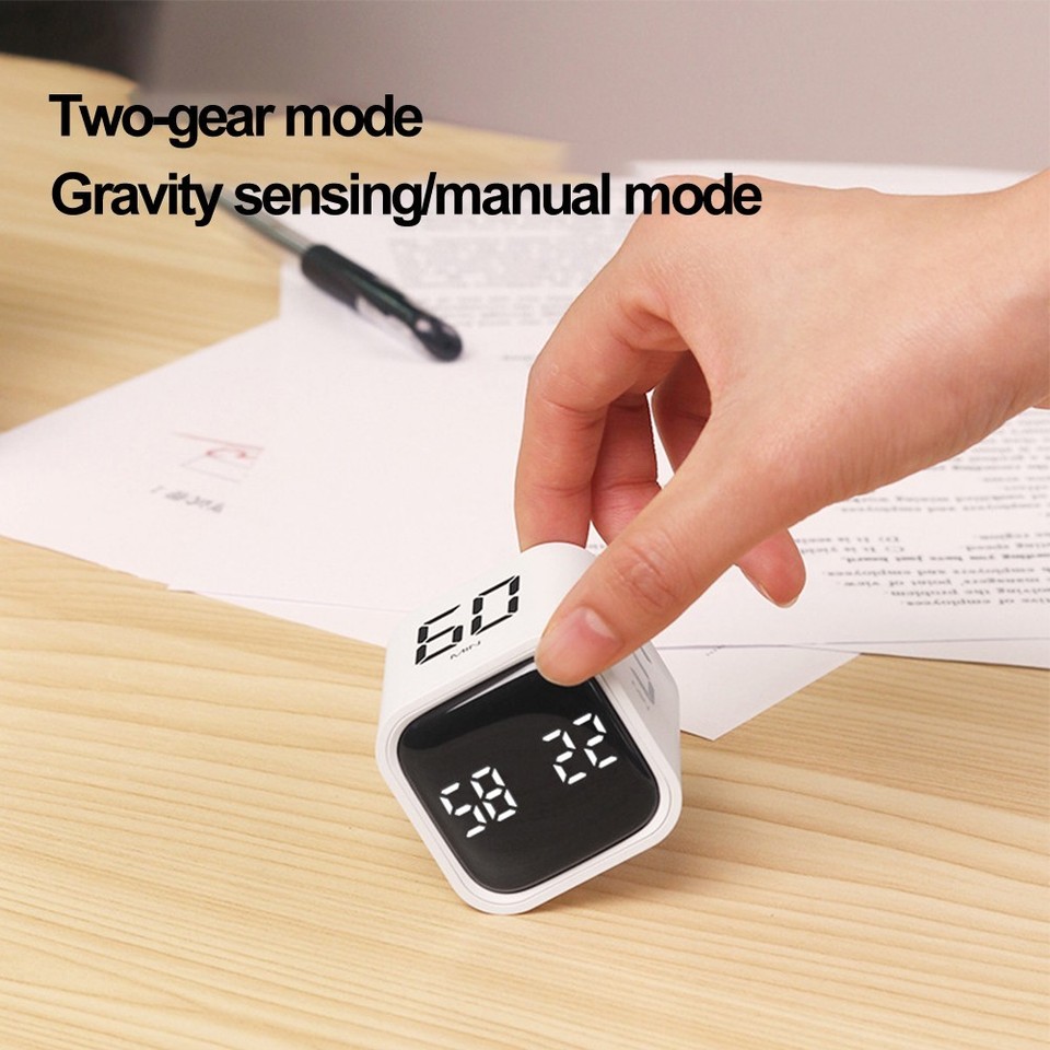 Flip Cube Timer Digital Kitchen Timer Manual Timing Settings Portable Design | eBay Australia