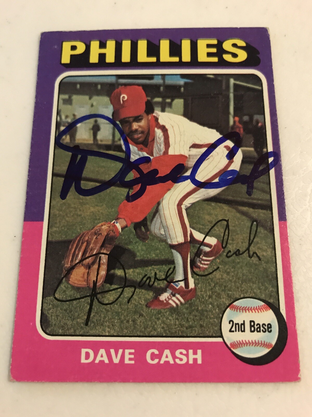 1975 Topps DAVE CASH #22 Philadelphia Phillies Autographed Signed Auto ...