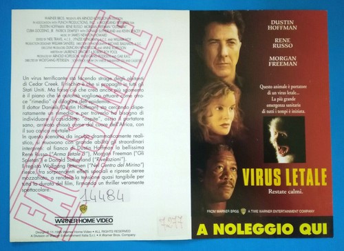 Solo Copertina Fascetta VIRUS LETALE dustin hoffman PROMO | eBay