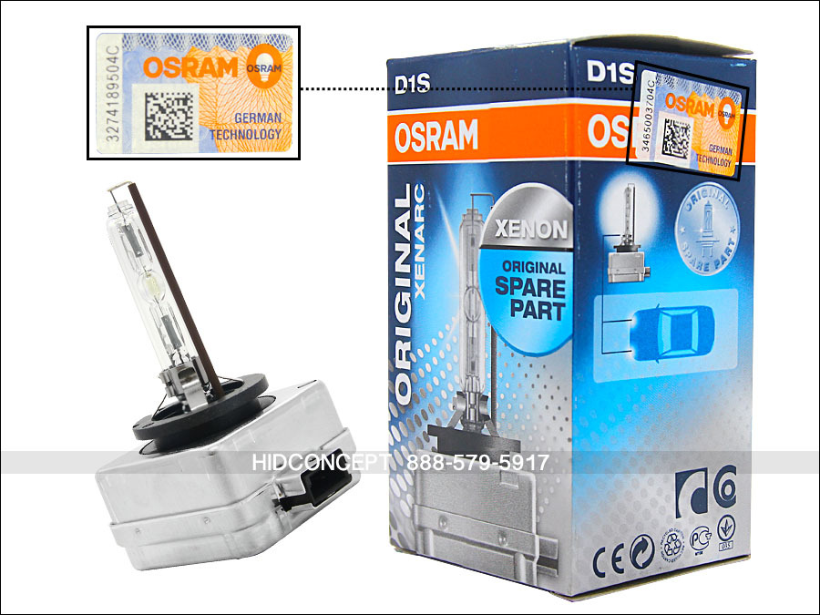 Osram D1S Xenarc OEM 4300K HID Xenon Headlight Bulb 66144 35W DOT ...