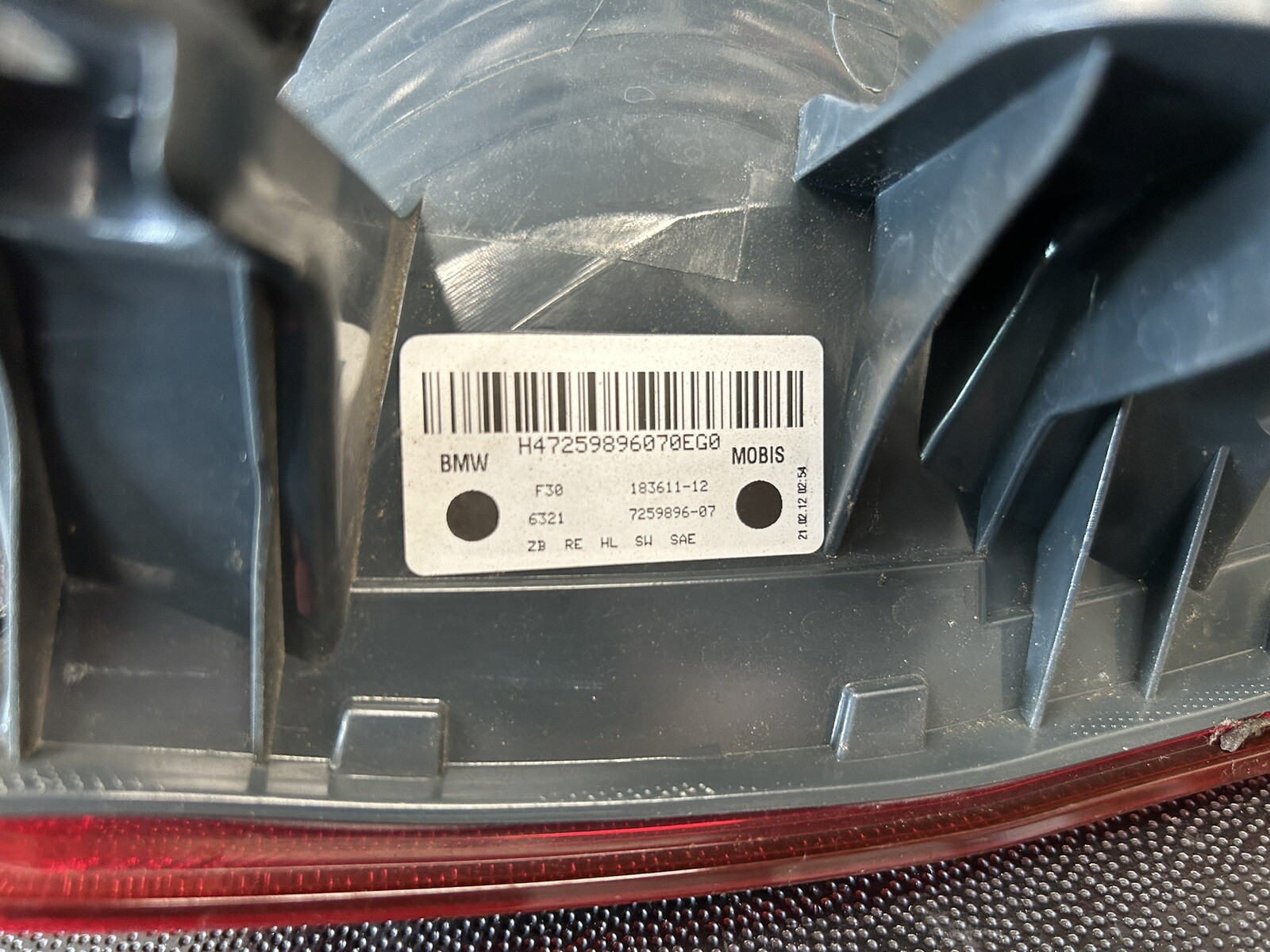 BMW TAIL LIGHT OUTER RIGHT REAR F30 328i 328Xi 335i 12-15 OEM ...