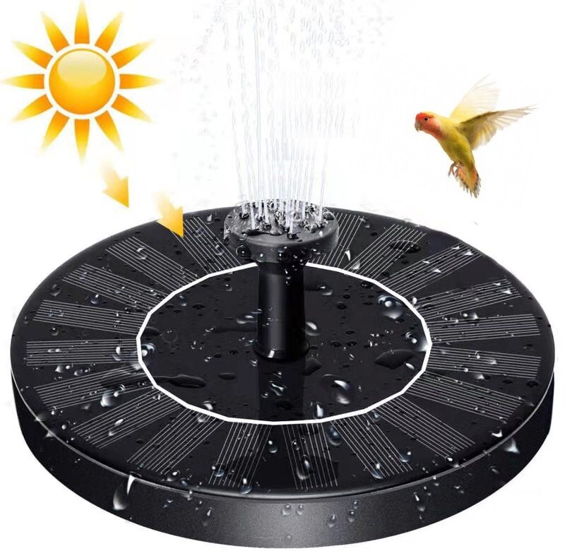 Solar Power Bird Bath Fountain Pump Upgrade 1.4W Solar Fountain With 4 ...