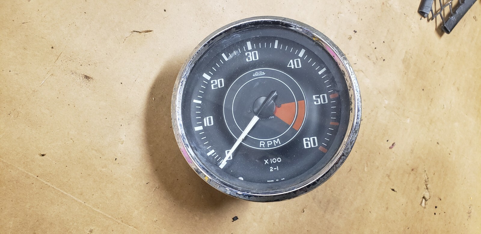 TRIUMPH TR4 TR4A USED JAEGER TACHOMETER FLAT GLASS | eBay