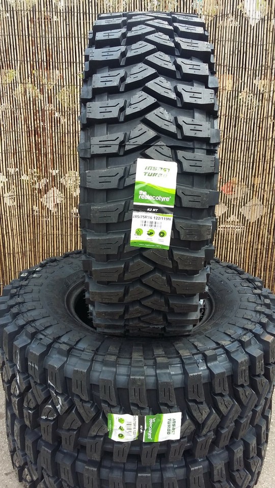 285 75 16 INSA TURBO K2 M/T EXTREME LINE MUD TERRAIN 4x TYRES ONLY | eBay