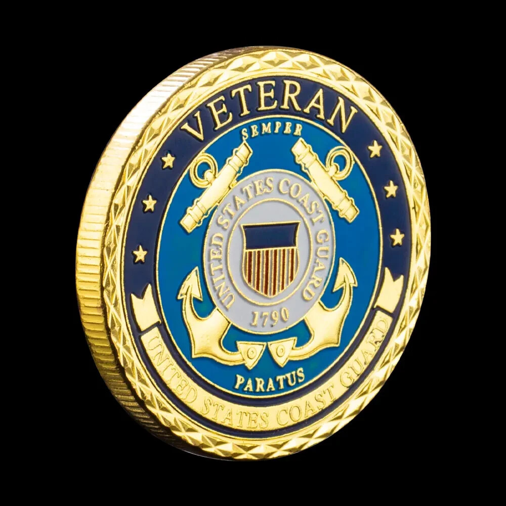 U.S. Coast Guard Veteran Challenge Coin Semper Paratus Military Veteran ...