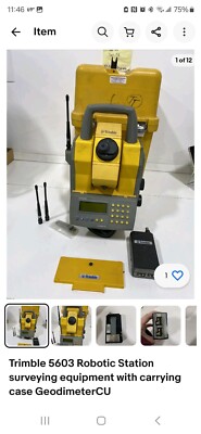 3 Trimble 5603 Robotic Station surveying equipment with carrying case ...