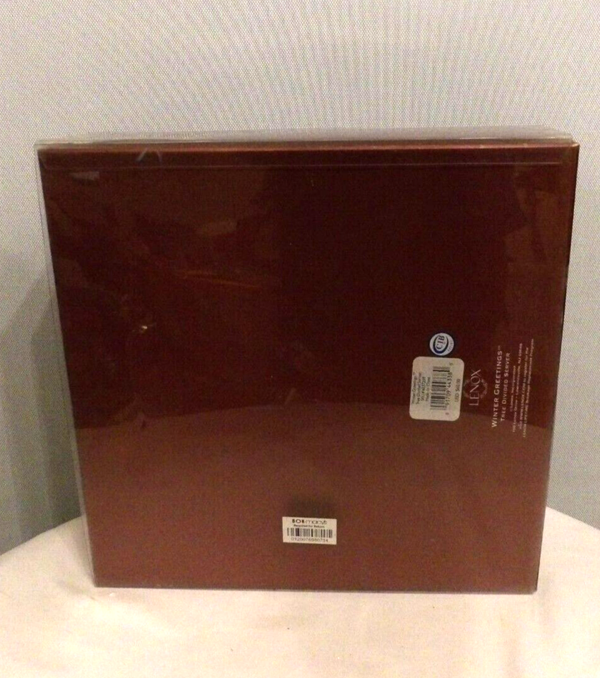 Lenox Porcelain Winter Greeting Tree Divided Server MPN 6237259 NIB ...