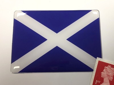 Scottish Saltire Flag Sticker Super Shiny Domed Finish 75mm Scotland | eBay