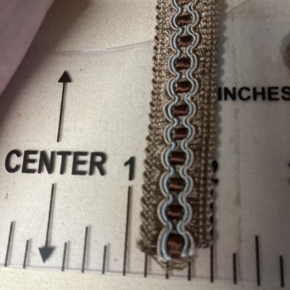 Decorative Gimp Braid Rayon Shiny Braid Trim 3/8" Brown And Teal | eBay