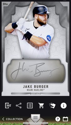 JAKE BURGER SERIES 4 CONTACT SIGNATURES SILVER SUPER RARE-TOPPS BUNT ...