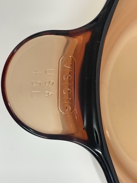 Visions Corning Ware Pyrex Amber 4.5L 5qt Glass Dutch Oven Stock Pot & Lid | eBay