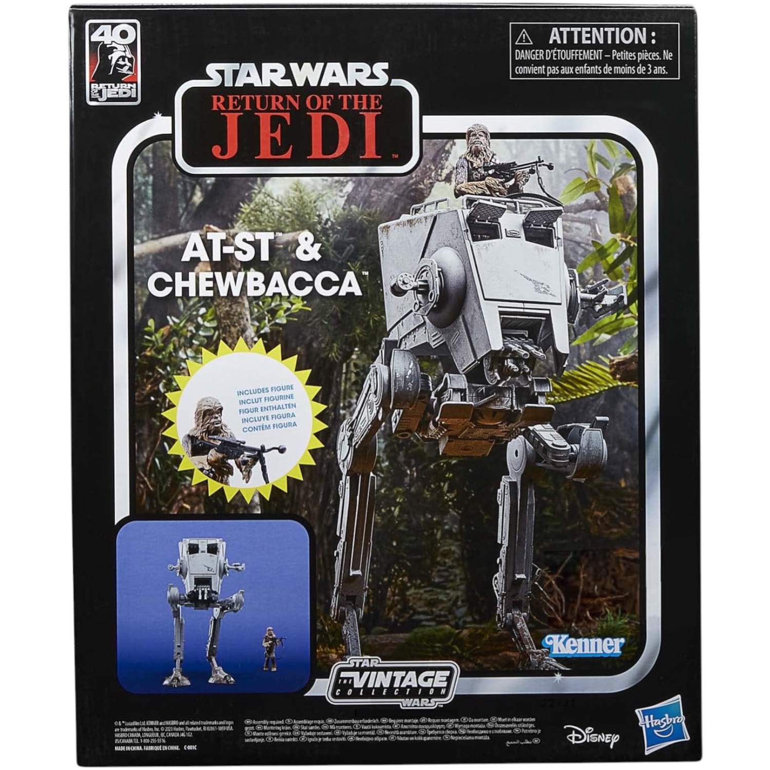Star Wars Vintage Collection AT-ST & Chewbacca ROTJ 3.75" Figure and ...