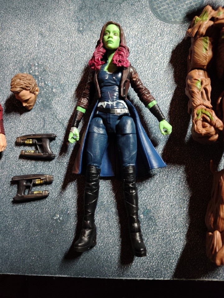 Marvel Legends Guardians Of The Galaxy Star Lord Gamora Groot Warlock ...