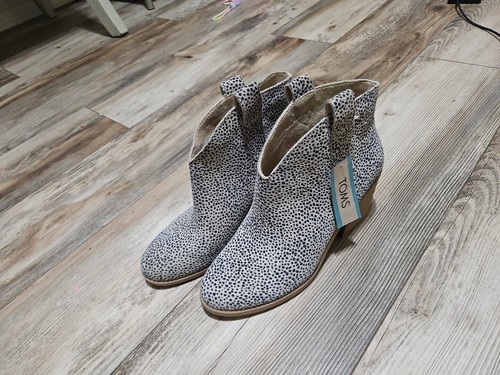 Toms Womens Constance Cheetah Suede Boot Bootie Size 9 | eBay