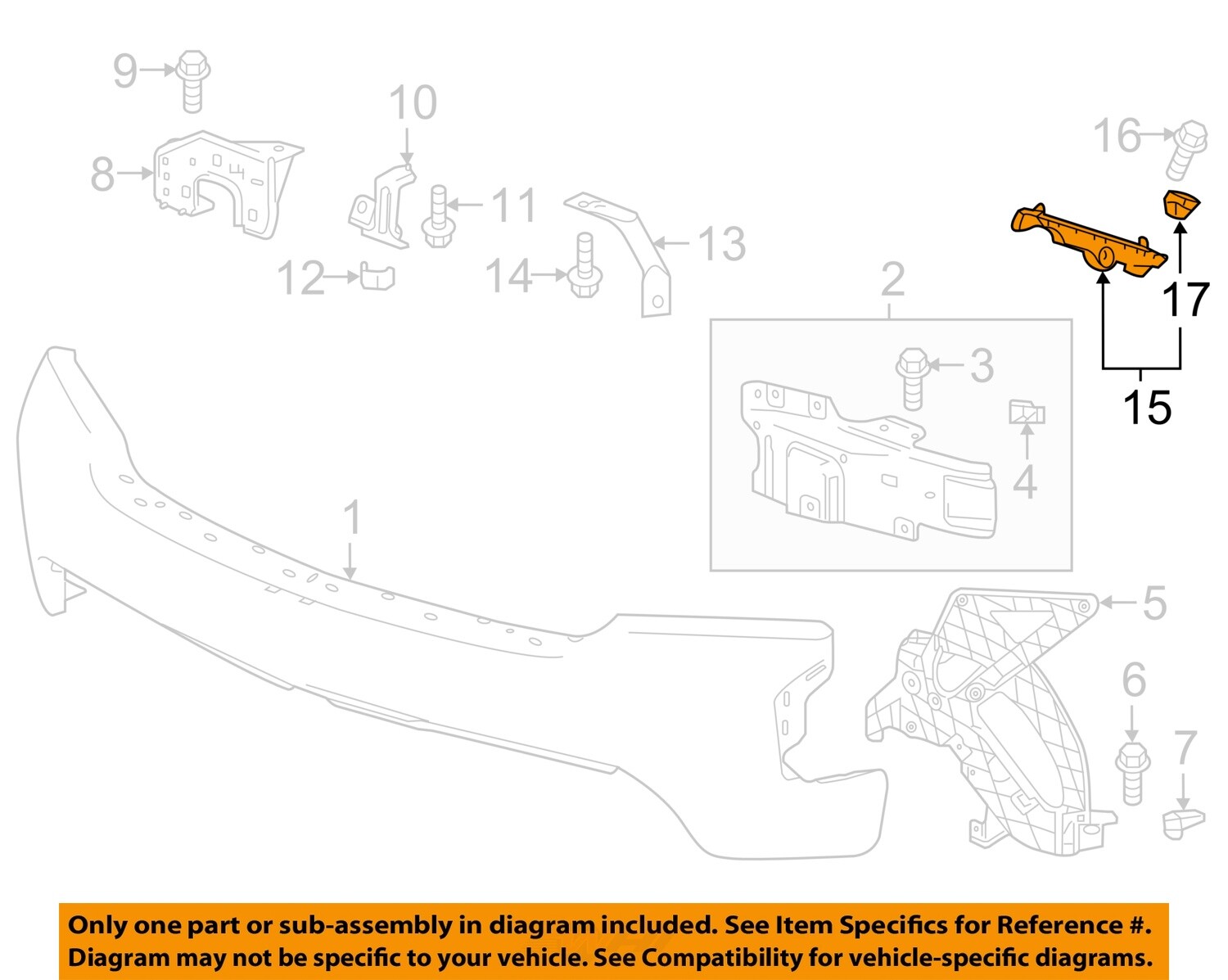 GM OEM 19-23 Silverado 1500 LD Front Bumper Bumper Components-Guide ...