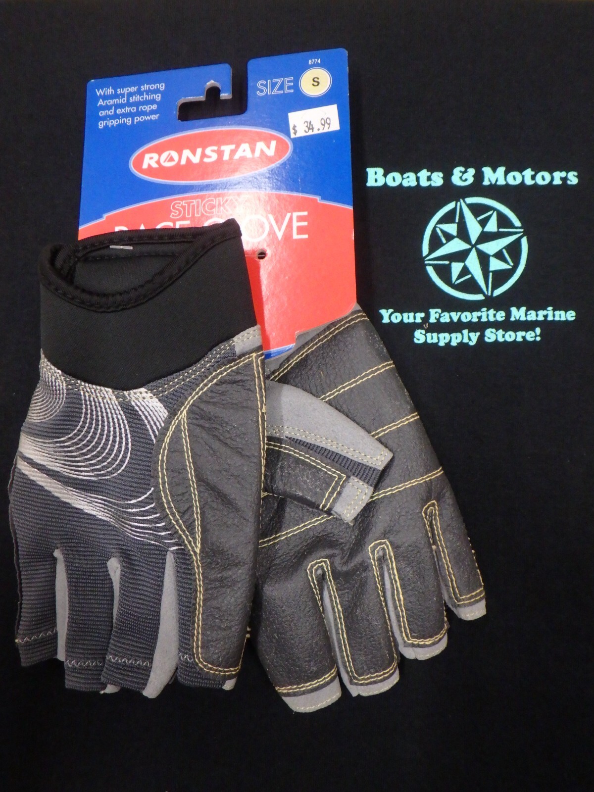 Ronstan Sticky Race Glove Cut Finger Small Grey RF4880S for sale online ...