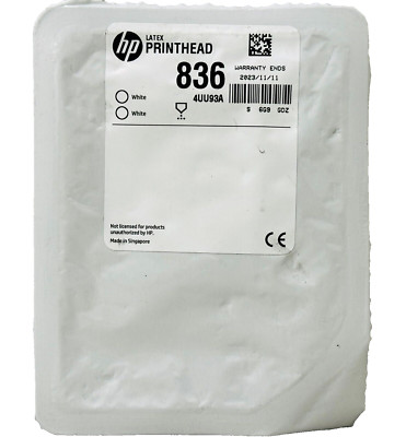 New Genuine HP 836 White & White (4UV93A) Printhead Cartridge Latex 700 ...
