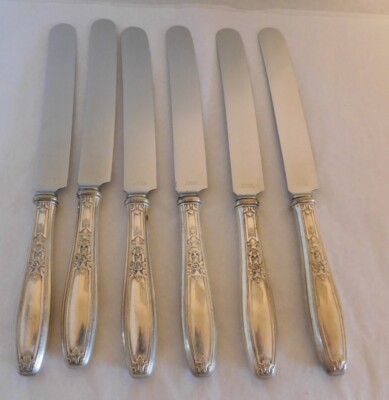 6 Dinner Knives Knife - AMBASSADOR 1847 Rogers Bros. Silver plate (# ...