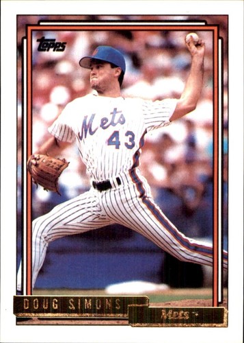 1992 Topps GOLD #82 Doug Simons NEW YORK METS | eBay