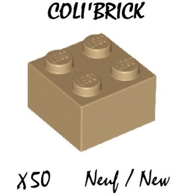 Lego 3003 - 50x Briques / Brick 2x2 - Beige F. / Dark Tan - 35275 New ...