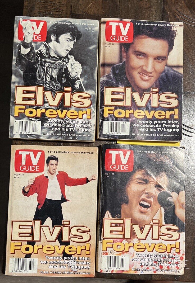 Elvis Presley TV Guide Collector Set of All 4 Covers Elvis Forever ...