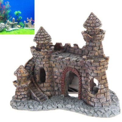 Castle Resin Fish Tank Aquarium Decorations Castle Villa Tower ...
