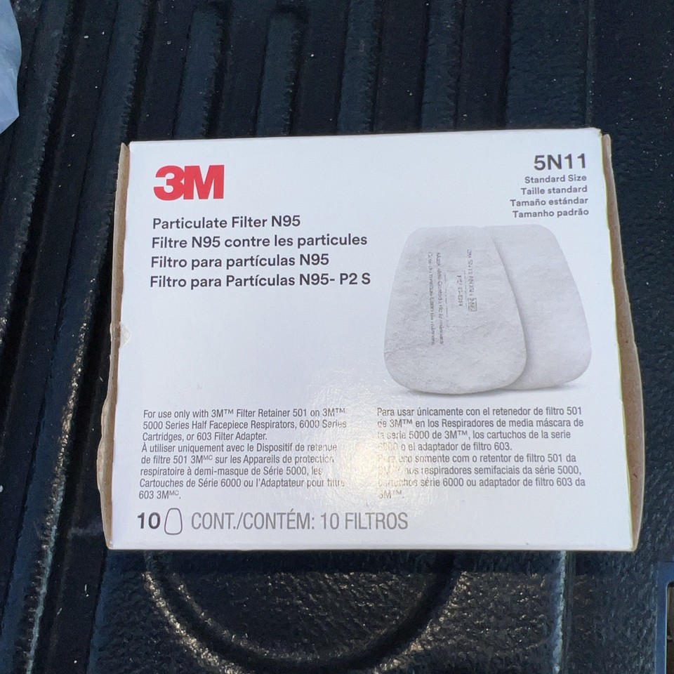 3M 5N11 N95 Replacement Particulate Filter For 3M Respirator 10 Filters ...