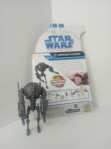 Star Wars The Clone Wars CW No 12 Super Battle Droid 3.75" 2010 Hasbro ...