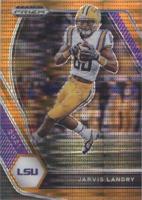 2021 Panini Prizm Draft Picks - Jarvis Landry #62 Orange Pulsar Prizm ...
