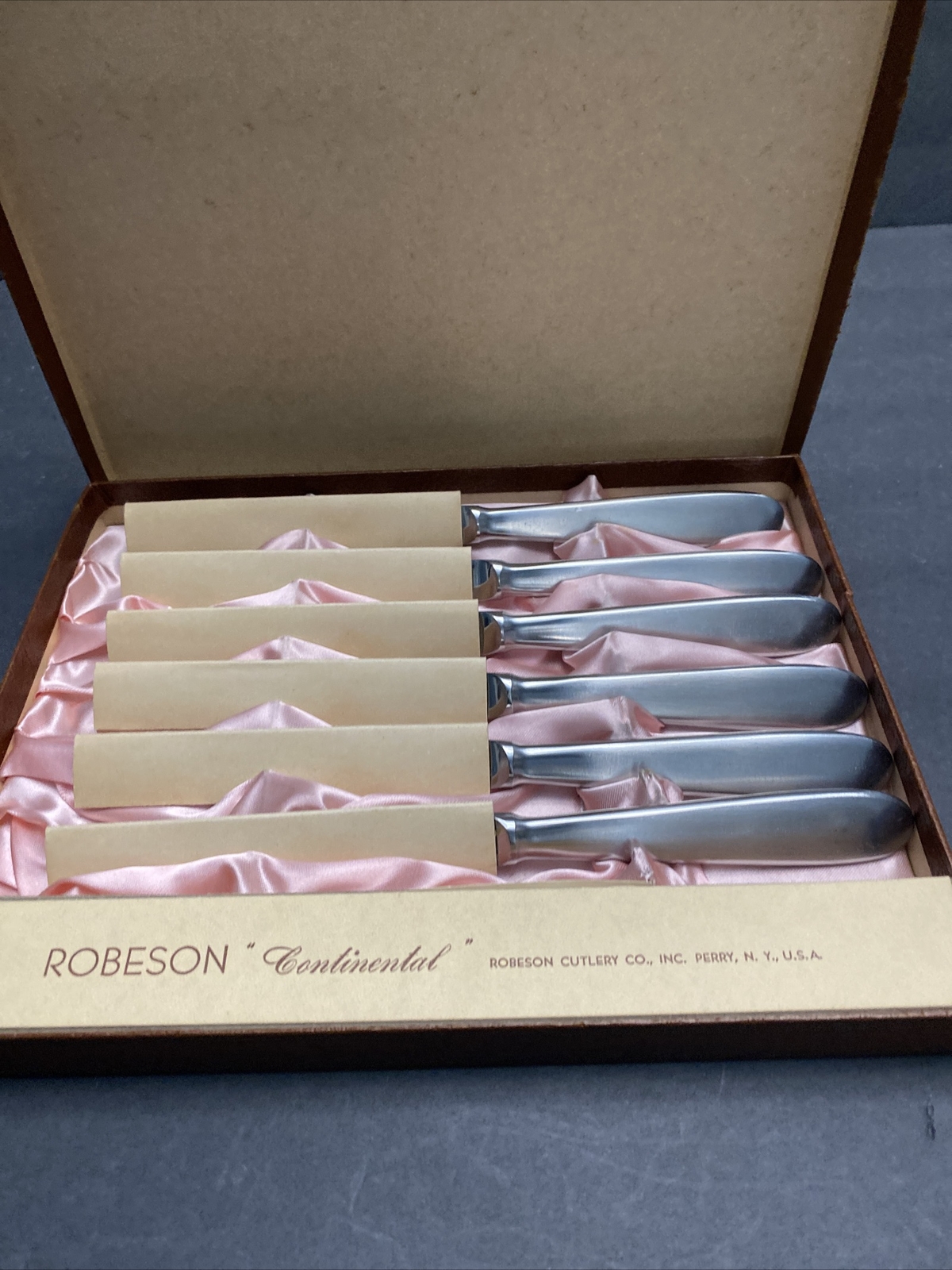 Robeson Continental Stainless Germany Butter Knives Set Of 6 In Box | eBay