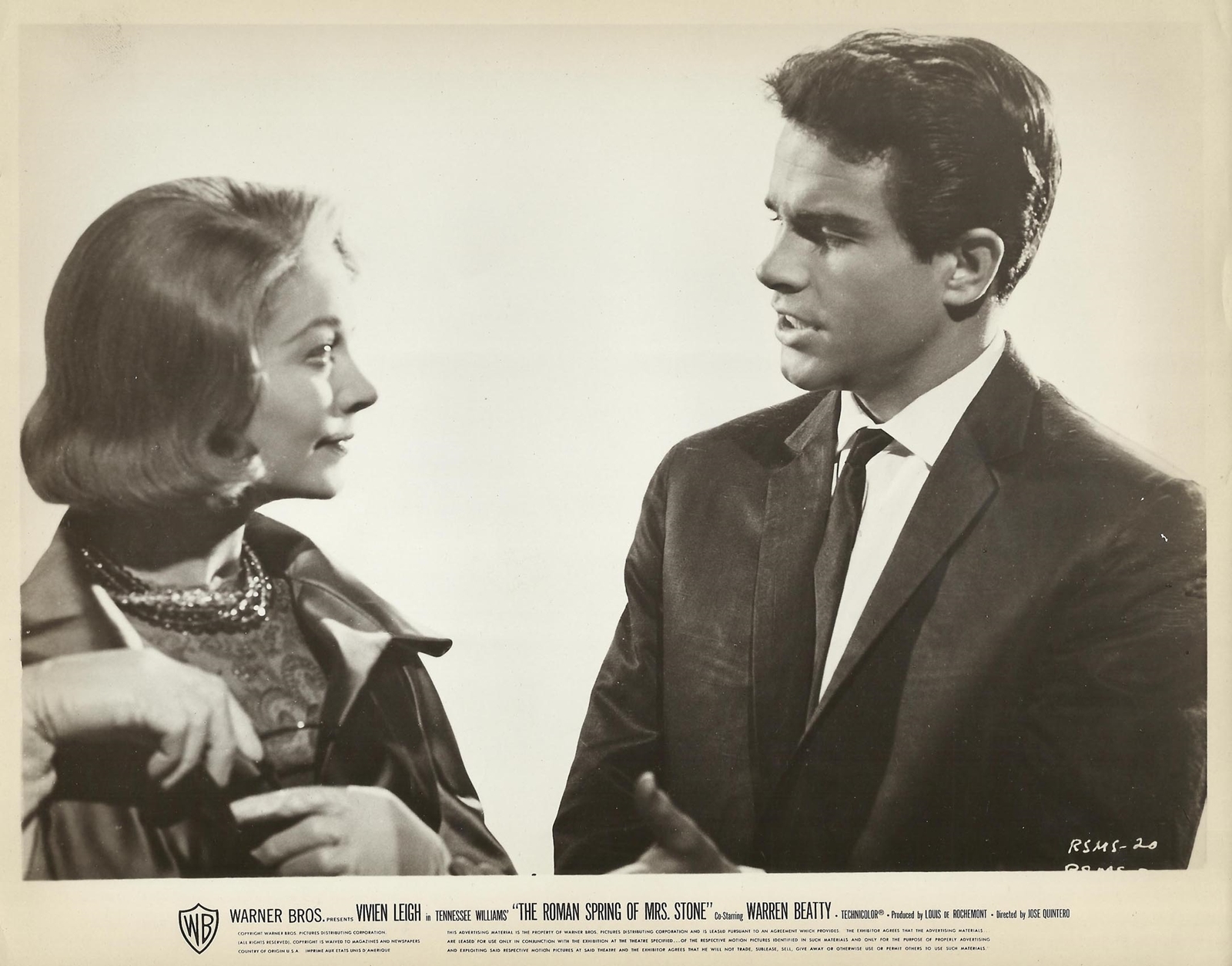 VIVIAN LEIGH & WARREN BEATTY in "The Roman Spring of Mrs. Stone ...