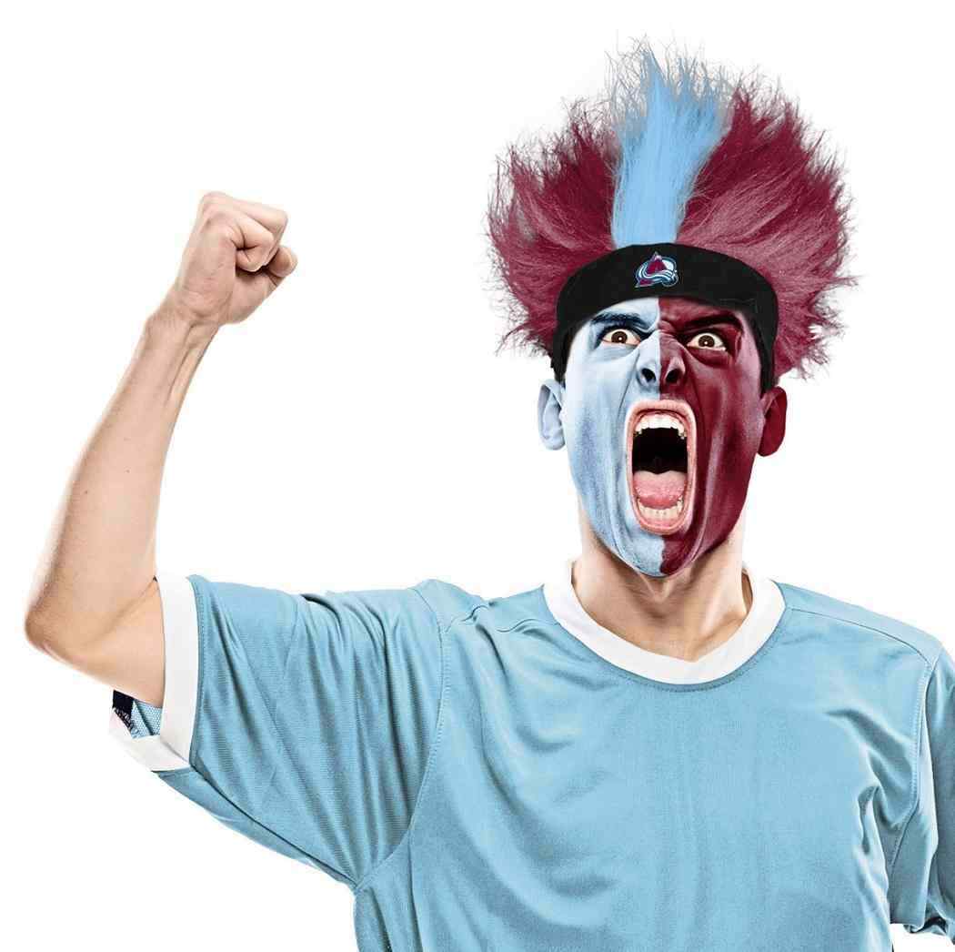 Colorado Avalanche Fuzz Head Wig NHL Pro Hockey Sports Adult Costume ...