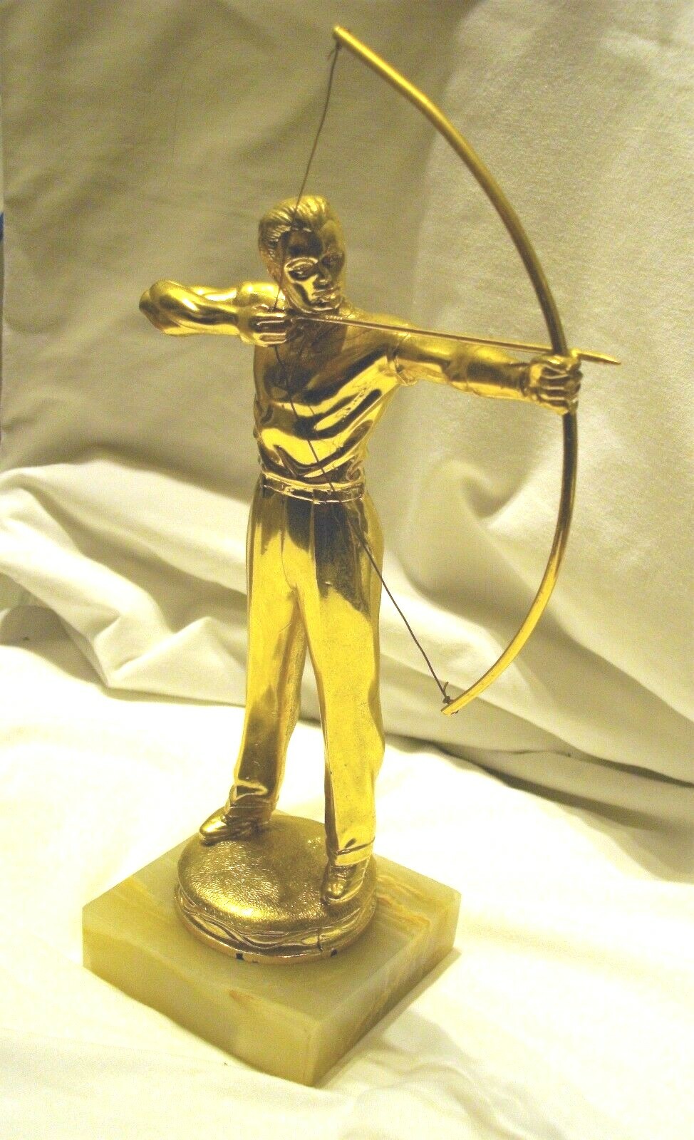 Trophy Male Archer Archery Metal Figure Award Onyx Base 9 7/8 inches ...