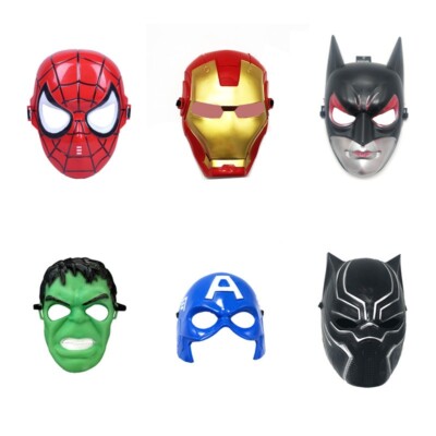 6 PCS Avengers Hero Mask Batman Iron Man Hulk Batman Spider-Man ...