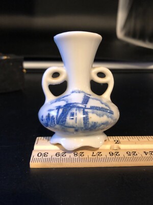 Vintage Miniature Double Handled Dutch Windmill Vase. Made in Japan. | eBay