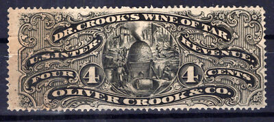 US Revenue Medicine RS65a FVF Oliver Crook & Co, old paper ZAYIX ...