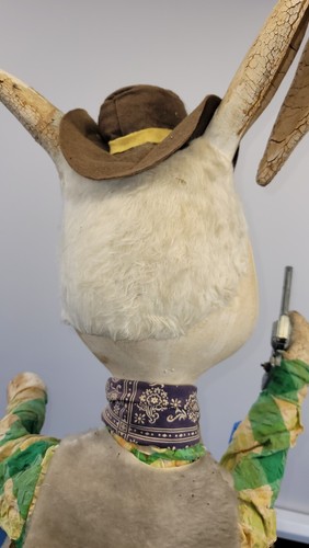 Vintage Mechanical Dressed Sheriff Rabbit Bunny Store Window Display ...