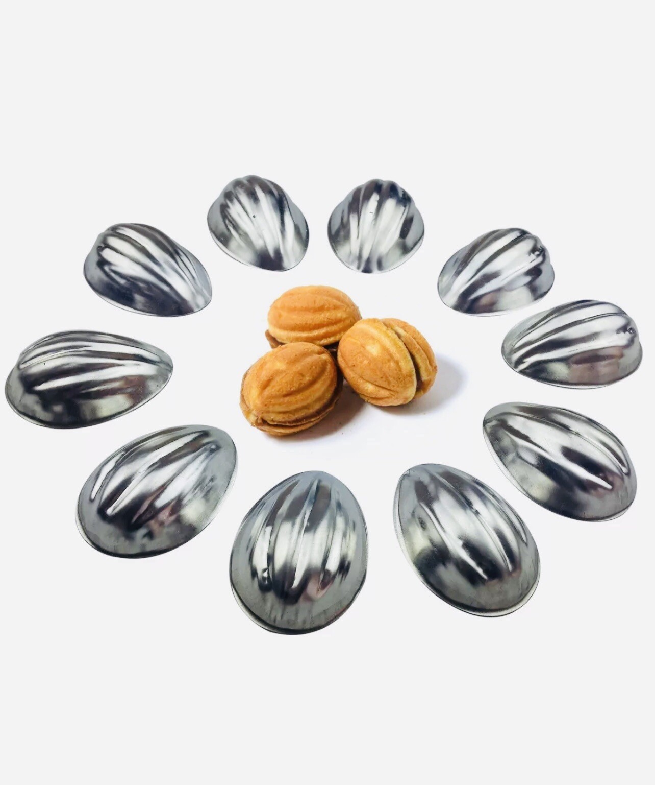 Sets 100 pcs Metal Mold Forms Nuts For Sweet Oreshki Pastry Cookie ...