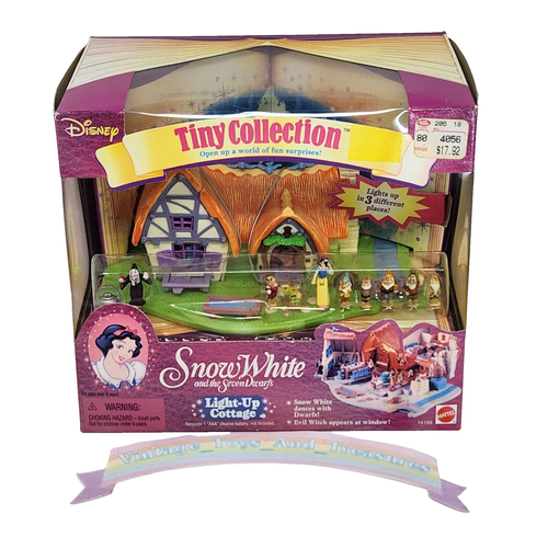 VINTAGE MATTEL 1995 SNOW WHITE TINY COLLECTION LIGHT UP COTTAGE NEW POLLY POCKET | eBay