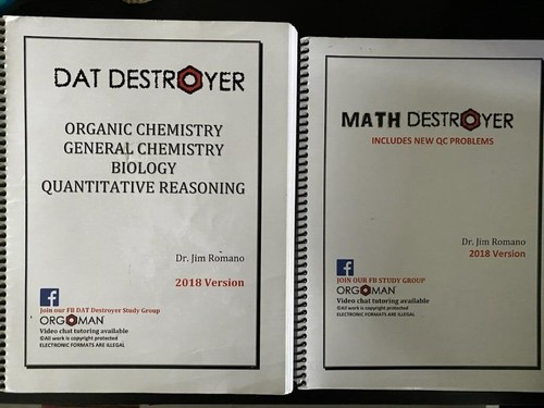DAT Destroyer, Math Destroyer, and Princeton Review DAT Prep Books | eBay