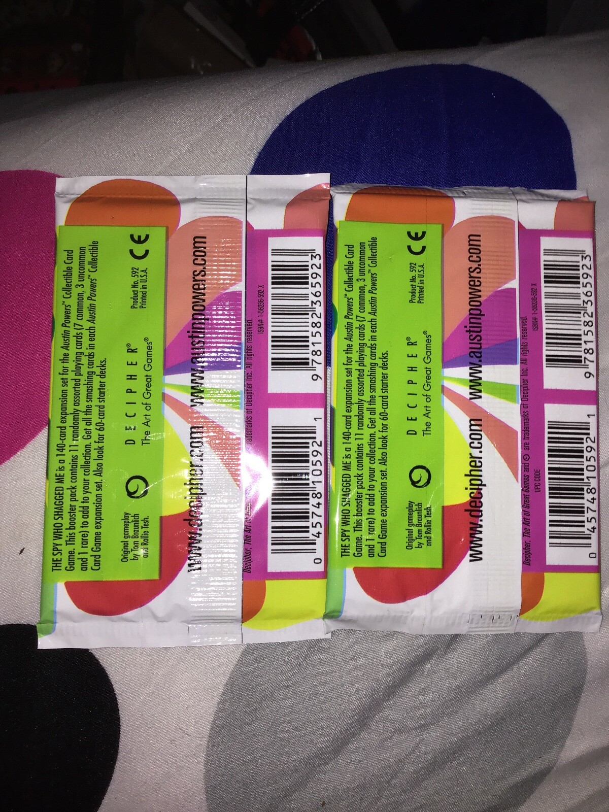 Austin Powers Collectible Card Game - 2 Booster Packs (11 cards ea ...