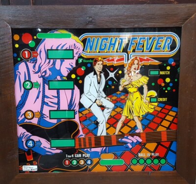 Vintage Sonic Night Fever Pinball Machine Glass Front Framed | eBay