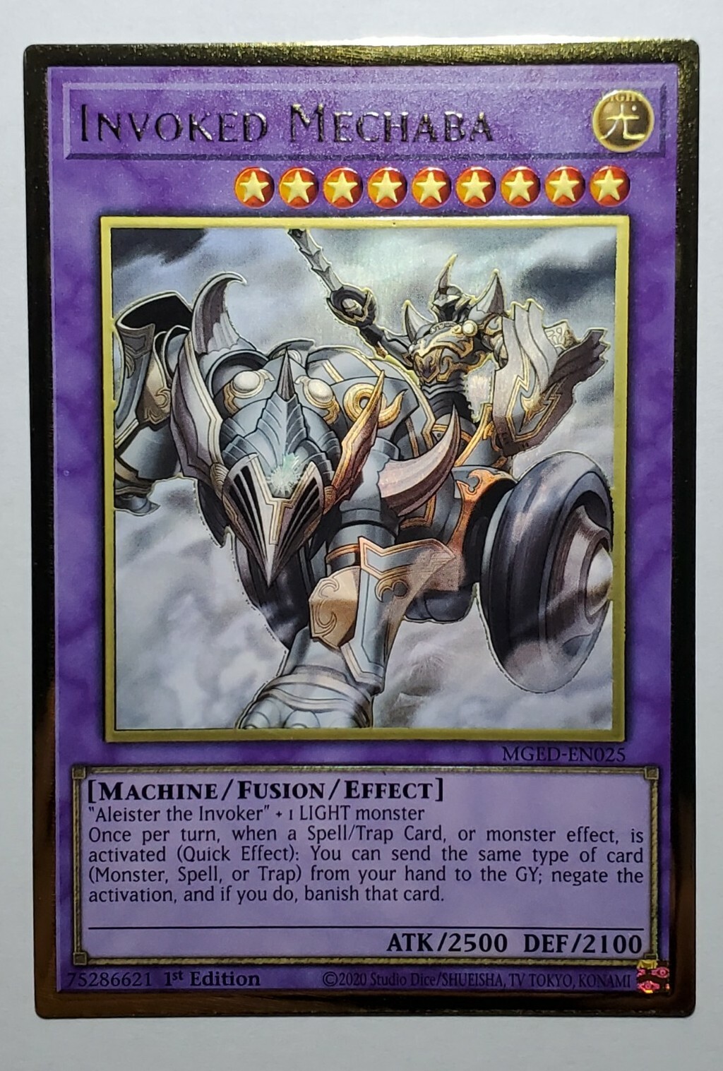 Yugioh Invoked Mechaba MGED-EN025 1st Edition Gold Rare New | eBay