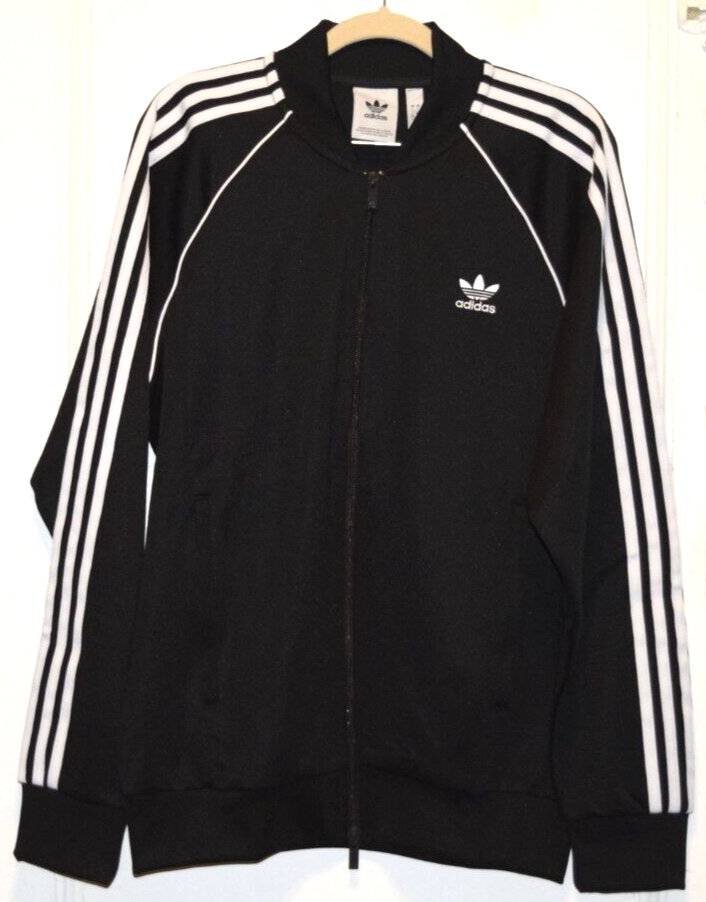 Men's-Adidas-SST TT-TRACK TOP-Tracksuit-Jacket-Pants-BLACK-Polyester ...