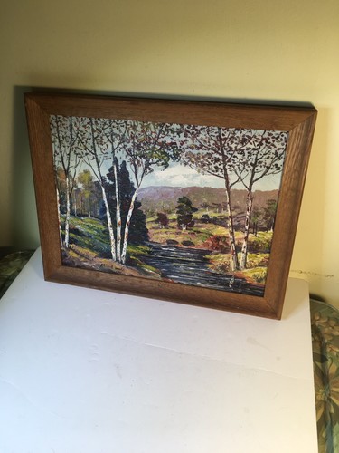 Original oil on board artist Arthur Walls vintage/ antique Western ...