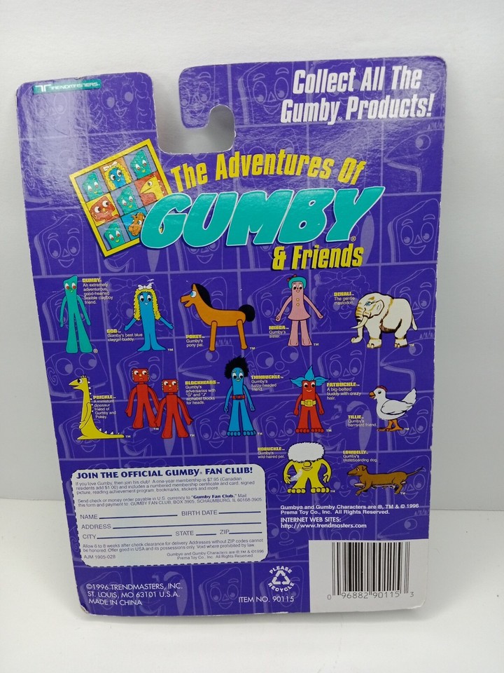 1996 The Adventures of Gumby and Friends GUMBY & MINGA SUPERFLEXIBLES ...