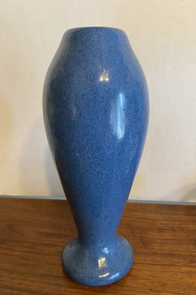 Zane Pottery Wilse Blue Vintage 9” Torpedo Vase Peters /Reed Zanesville ...