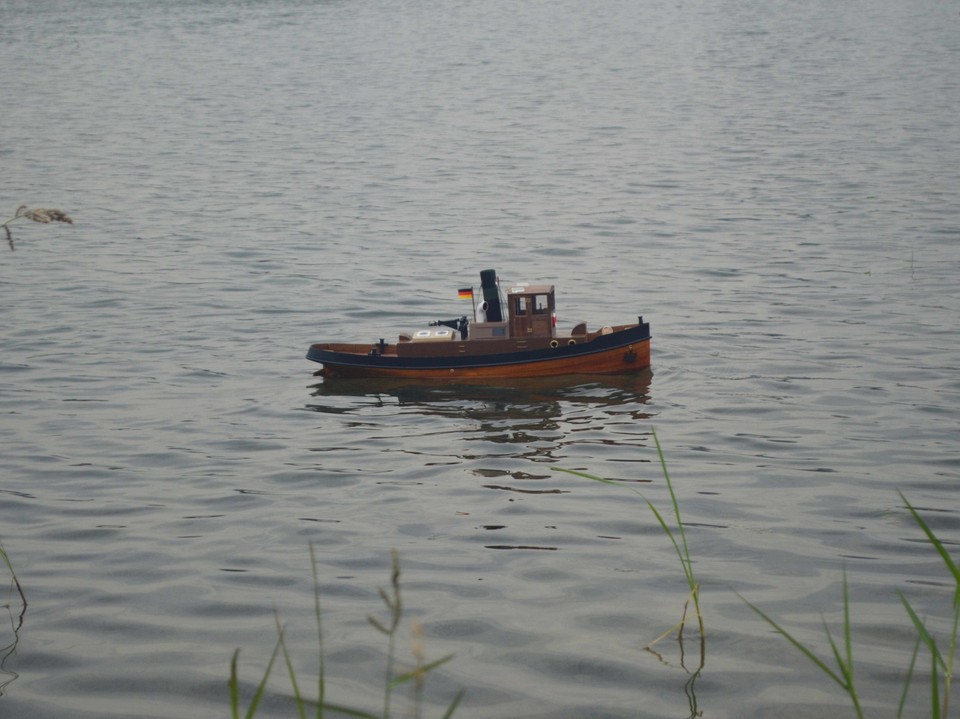 1:18 German Steam Tugboat 720mm 28" Wooden RC Model Kit | eBay